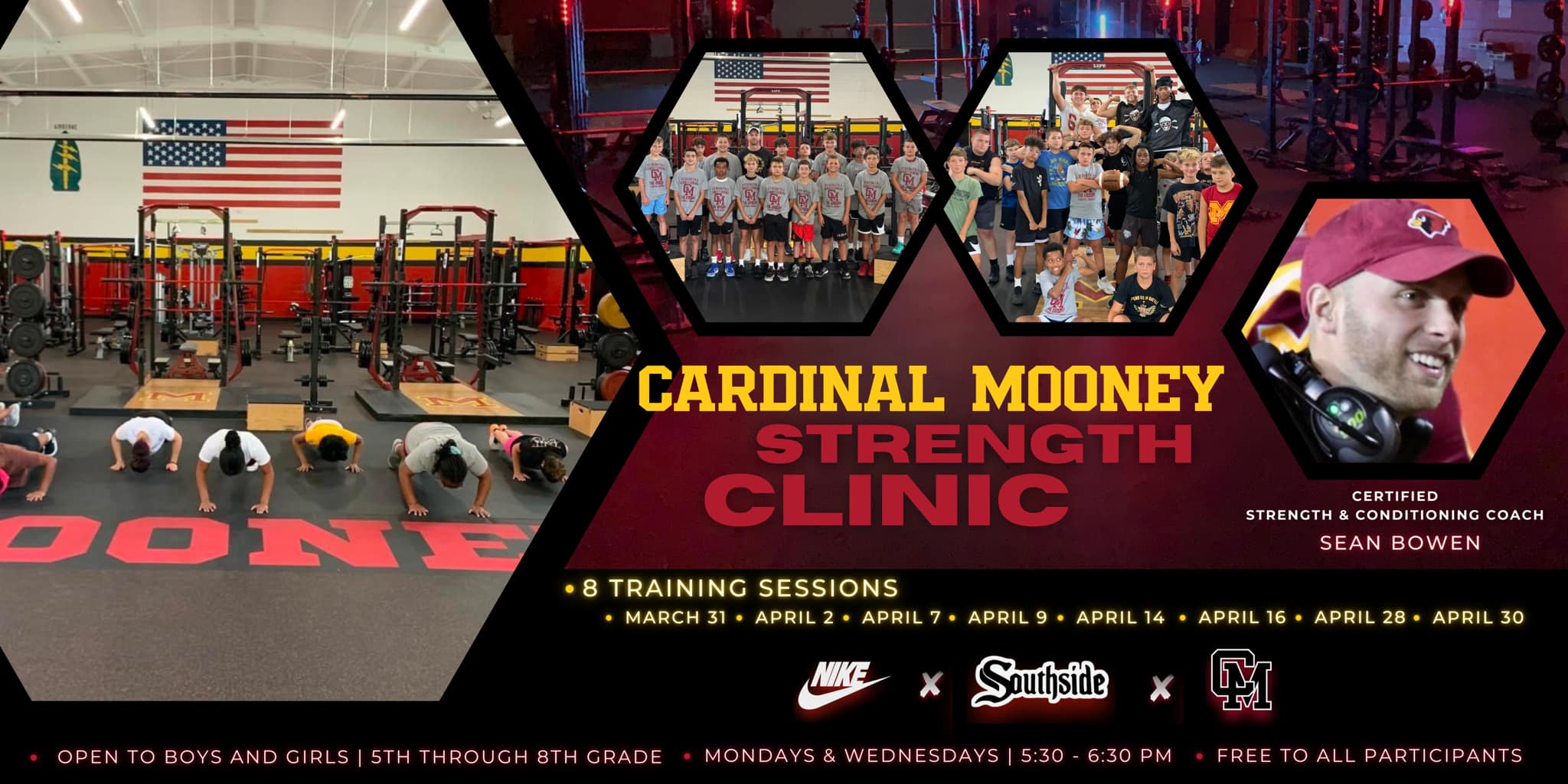 Free youth Strength Clinic set - Cardinal Mooney