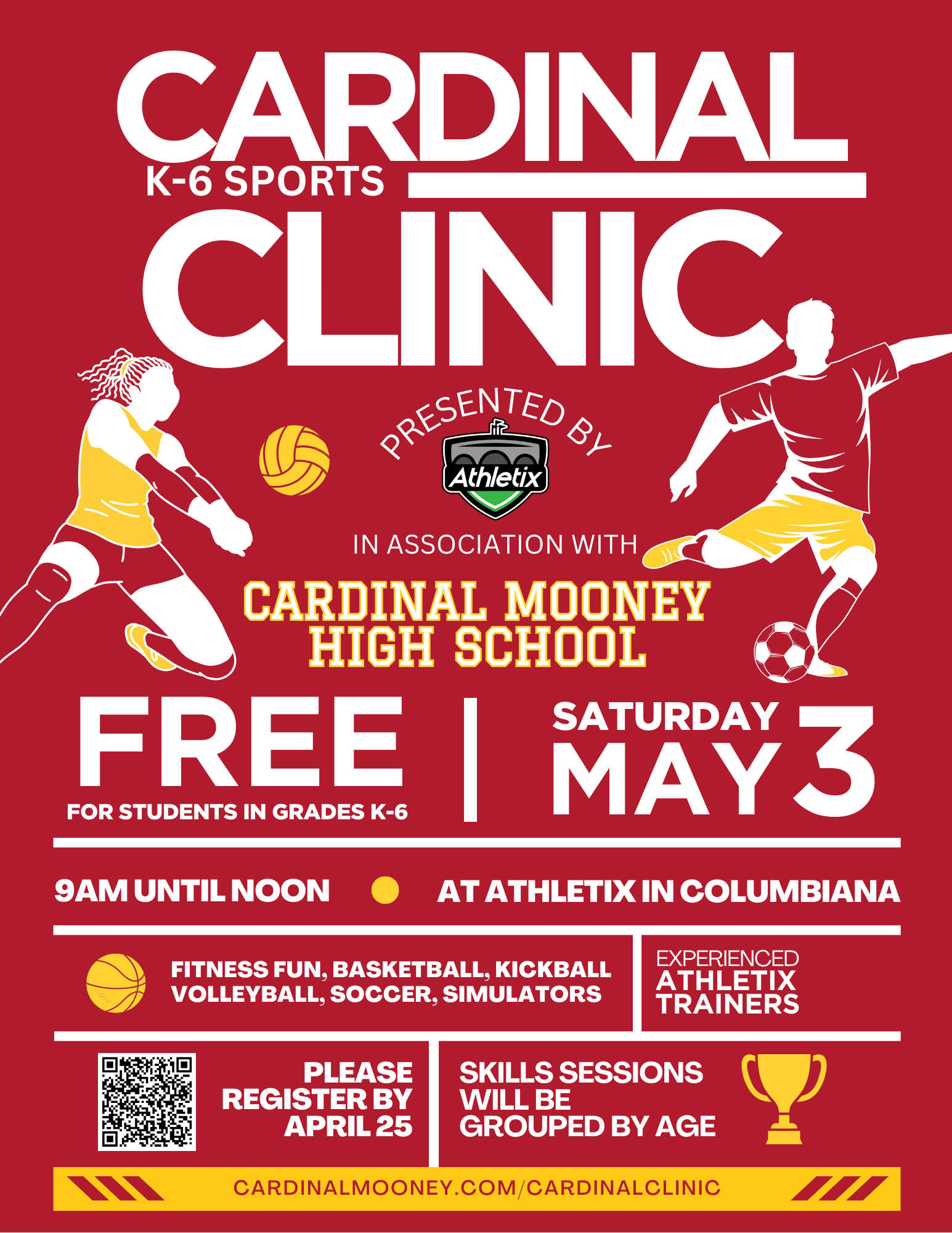 Cardinal Mooney partners with Athletix for Cardinal K-6 Sports Clinic ...
